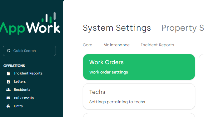 Work Order Status Tags